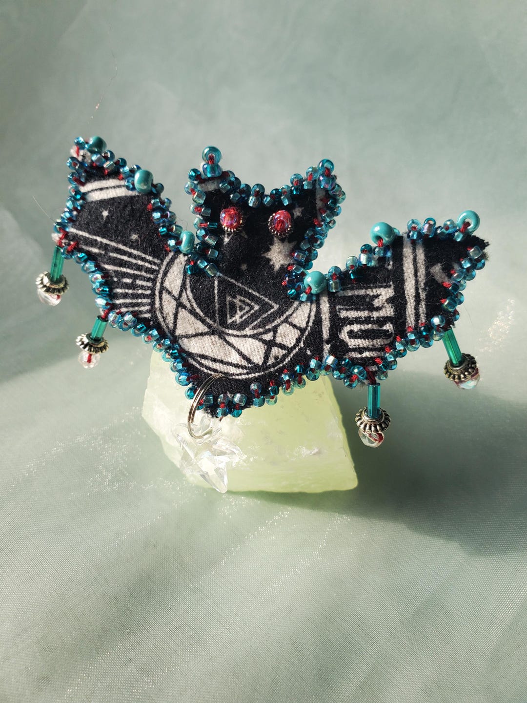 Twinkle Twinkle Little Bat - Hand Embroidered Beaded Bat - Hair ...