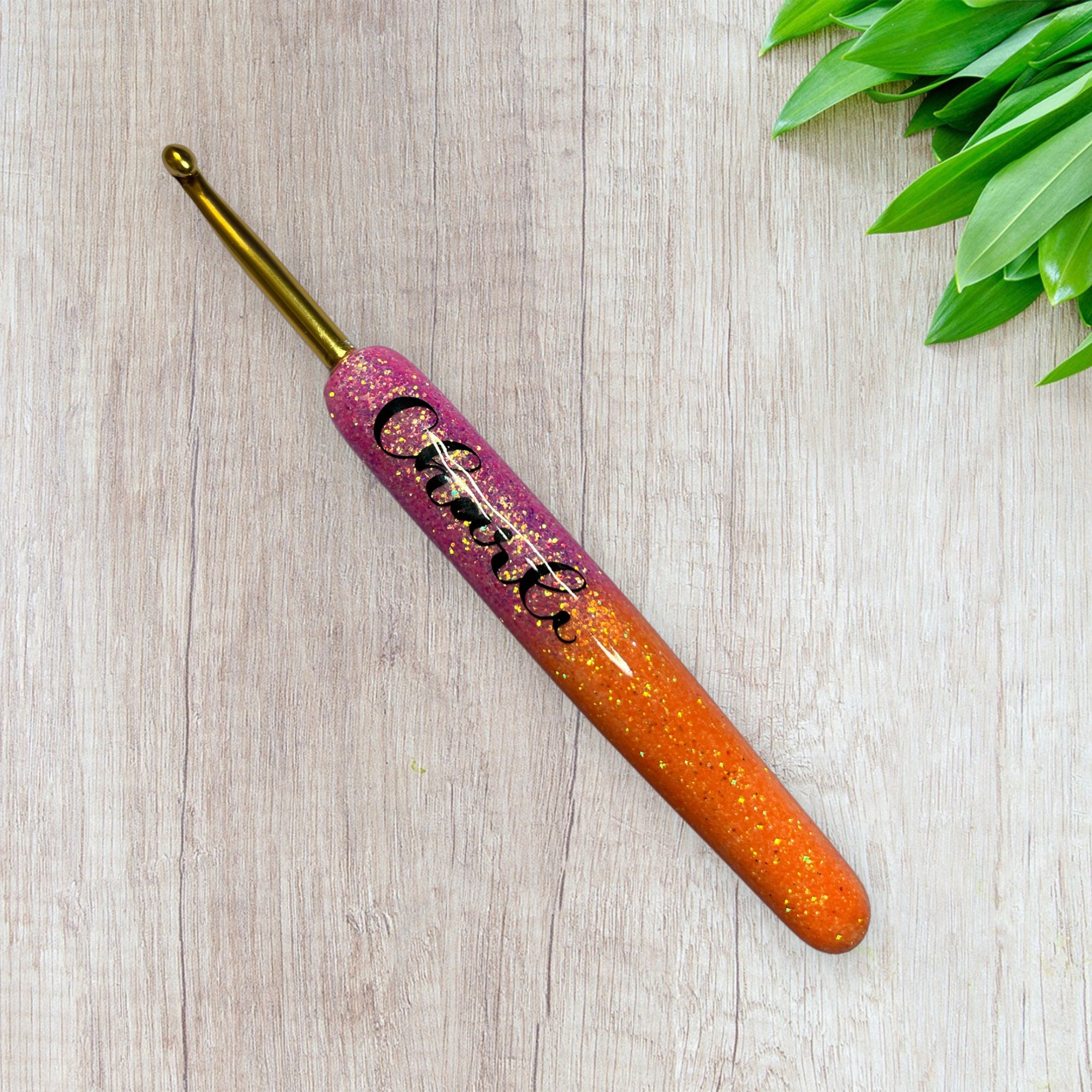 Custom Glittered Personalized Crochet Hook - Etsy