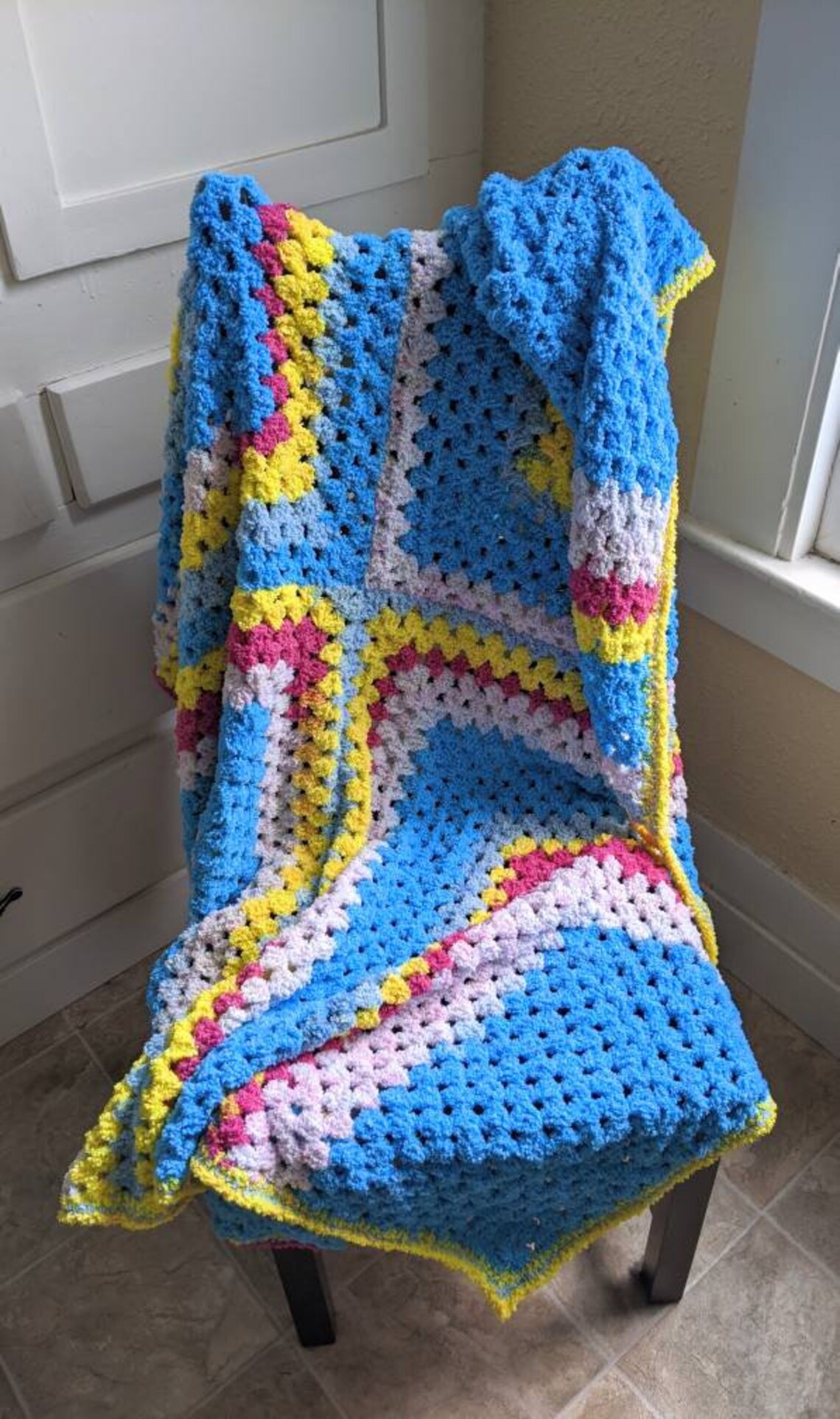 Mitered in the Middle Crochet Blanket Handmade Blanket - Etsy