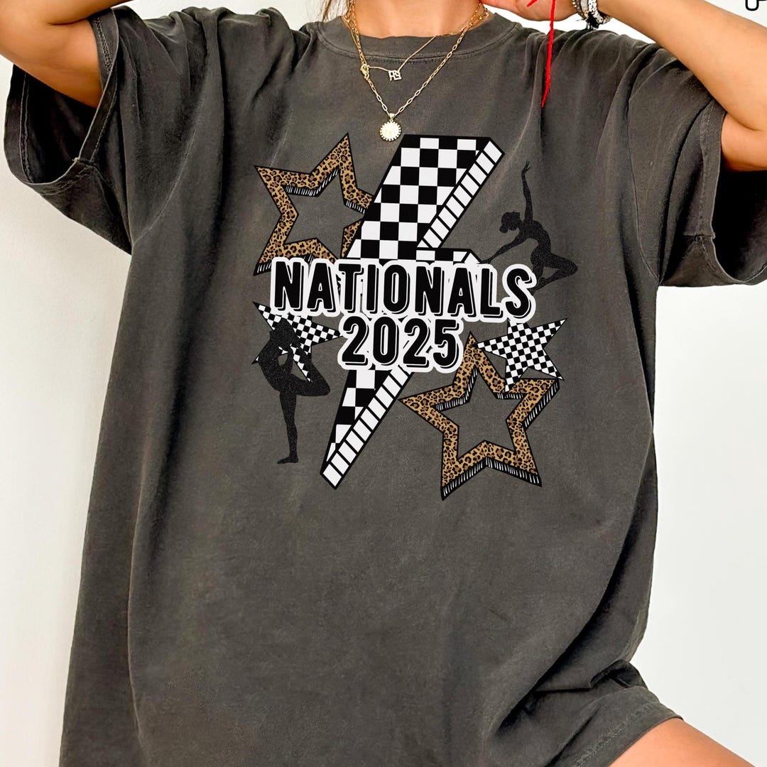 Comfort Colors Dance Nationals Shirt Retro Checkered Dance Mom ...