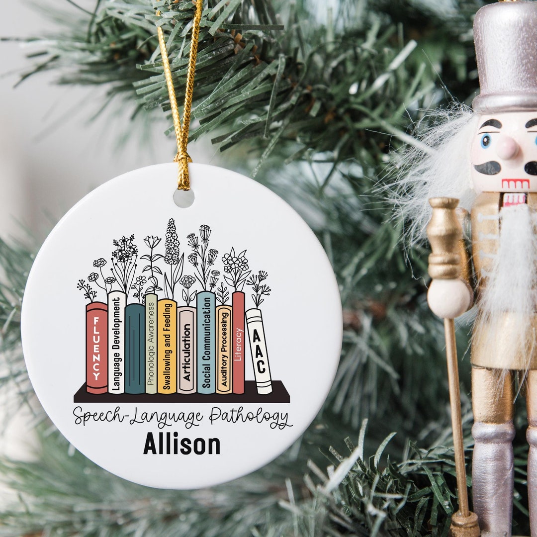 Personalized Speech Language Pathology Ornament, SLP Ornament ...