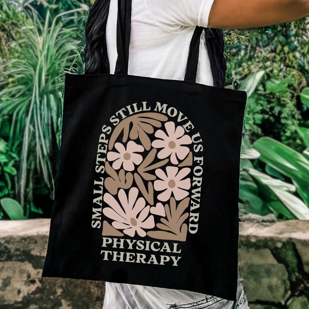 Cute Physical Therapy Tote Bag, Boho Floral PT Bag, Gift for Future PT ...