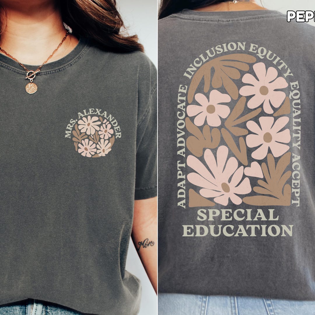 Personalized Special Education Teacher Shirt, Custom SPED Shirt, Autism ...
