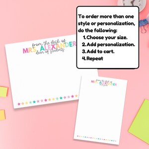 From the Desk of Teacher Notepad, Personalized Notepad for Teacher ...