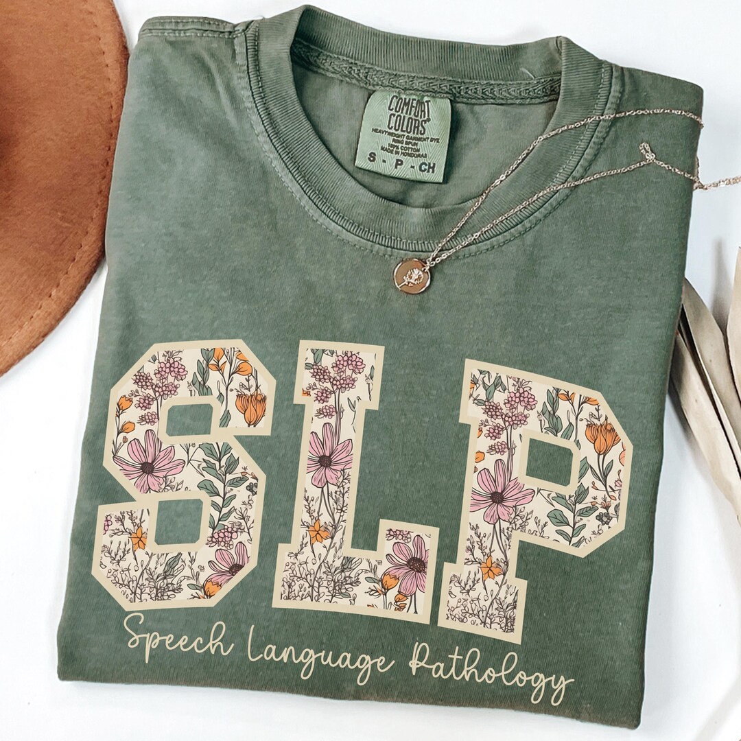 Comfort Colors Floral Speech Therapy Shirt, Speech Therapist Tshirt ...