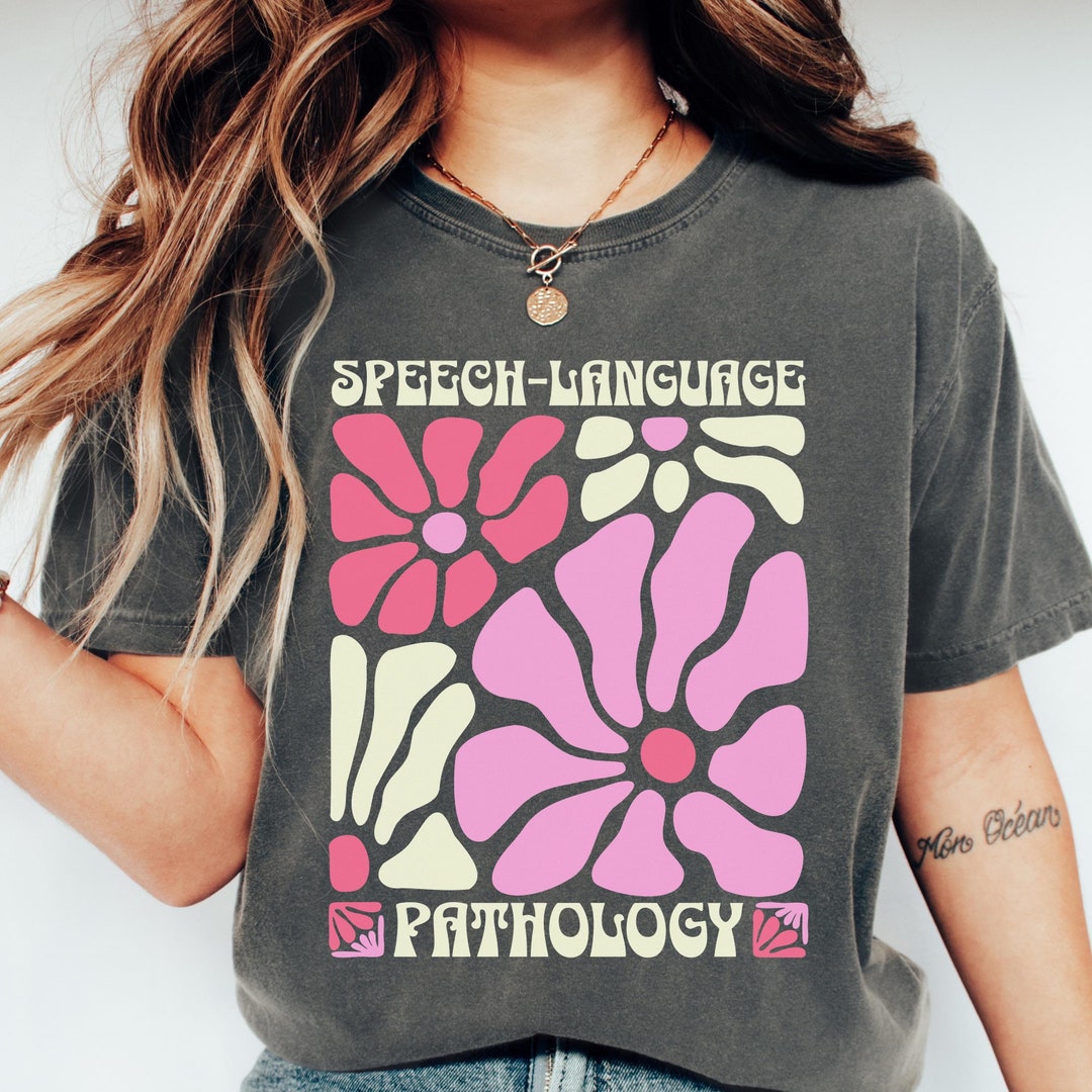 Comfort Colors Speech Language Pathology Shirt Retro Wildflower T-shirt ...