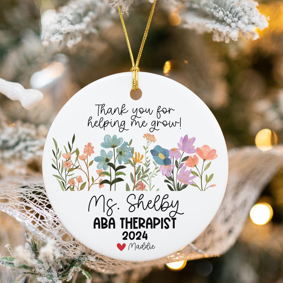 Personalized Ornament for ABA Therapist Appreciation Gift, Thank You ...