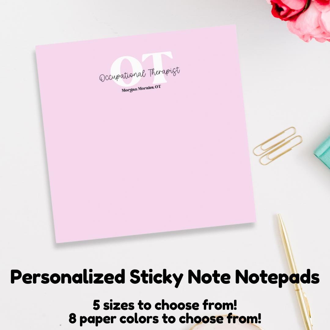 Personalized Sticky Notes for Occupational Therapist Gifts ...