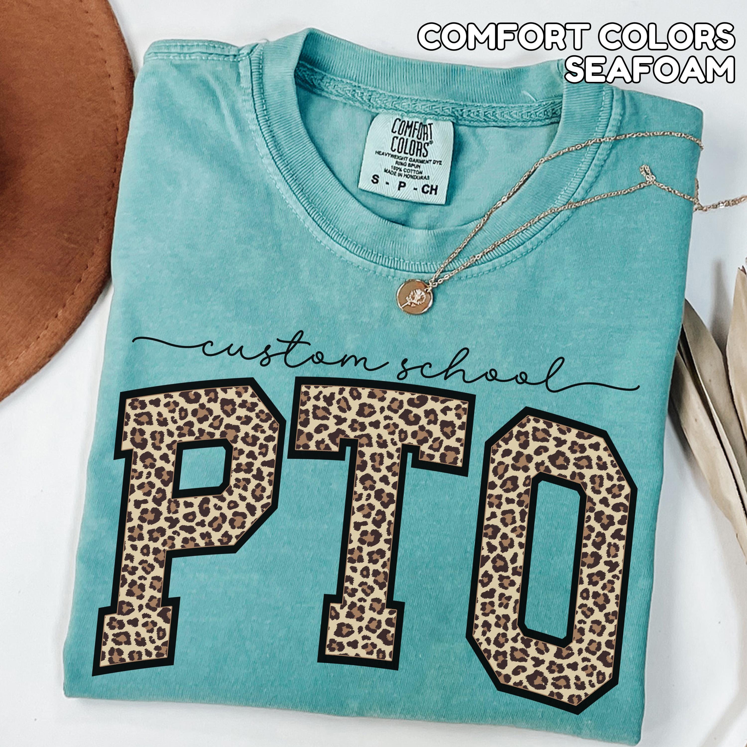 Custom PTO Shirt, Leopard Parent Teacher Organization Tshirt, Leopard ...