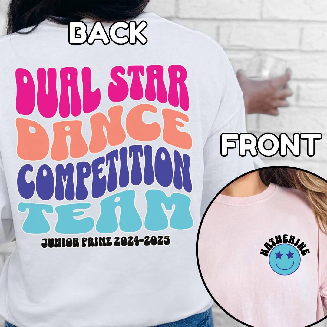 Comfort Colors Dance Team Custom Shirt, Retro Custom Dance Studio Shirt ...