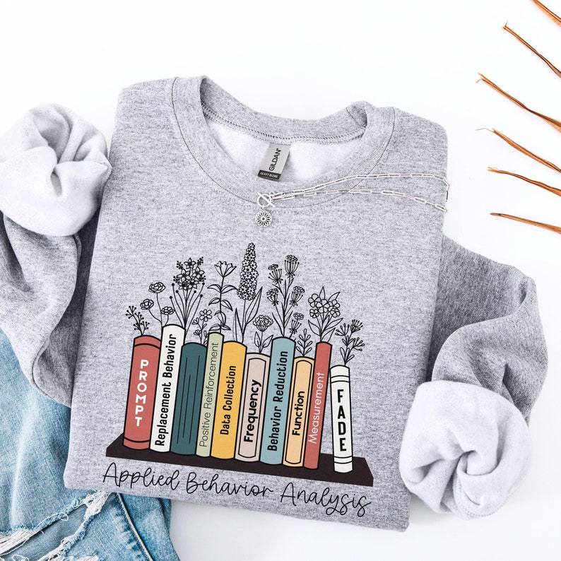 Floral BCBA Sweatshirt, Retro ABA Sweatshirt, Board Certified Behavior ...