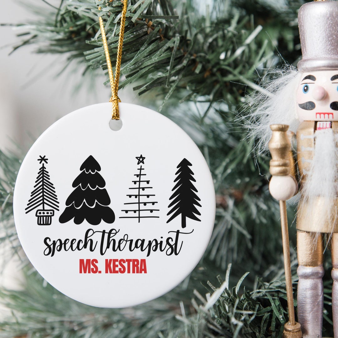 Personalized Speech Language Pathology Ornament, Custom Speech Therapy ...