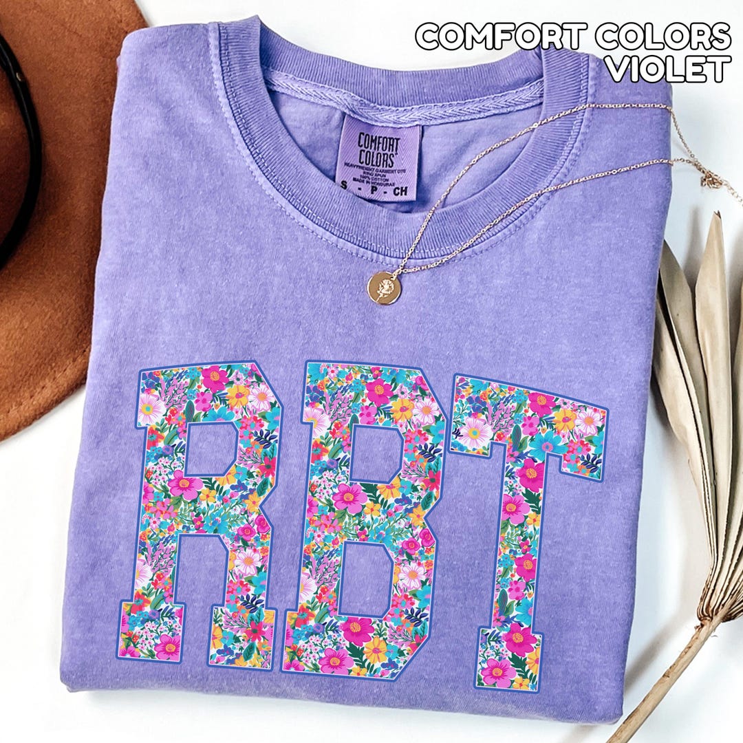 Comfort Colors Floral RBT Shirt for Behavior Technician Tshirt Flower ...