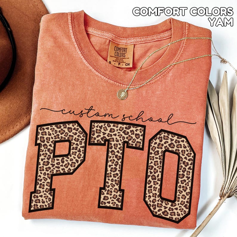 Custom PTO Shirt, Leopard Parent Teacher Organization Tshirt, Leopard ...