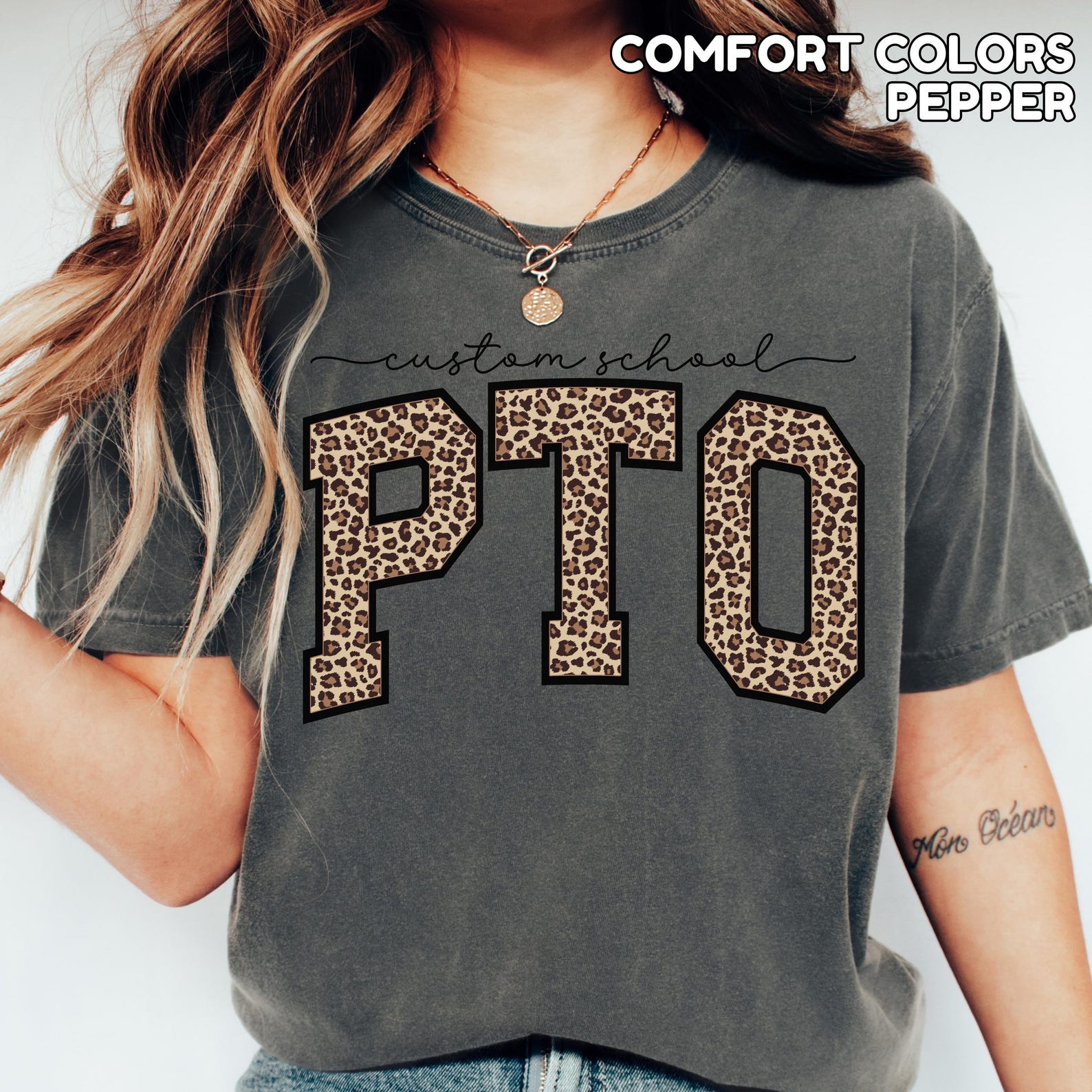 Custom PTO Shirt, Leopard Parent Teacher Organization Tshirt, Leopard ...