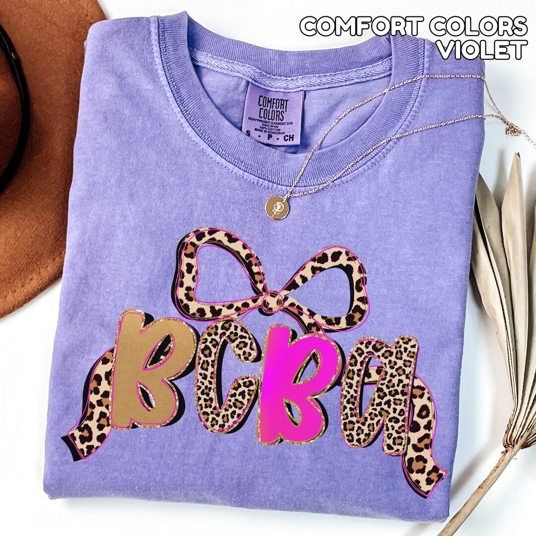 Comfort Colors Leopard BCBA Shirts Board Certified Coquette Behavior ...
