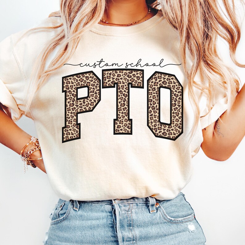 Custom PTO Shirt, Leopard Parent Teacher Organization Tshirt, Leopard ...