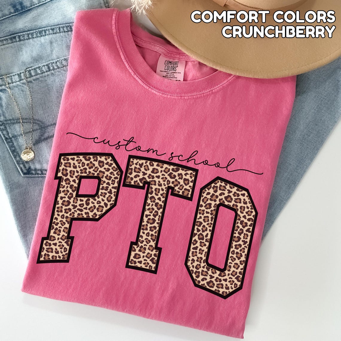 Custom PTO Shirt, Leopard Parent Teacher Organization Tshirt, Leopard ...