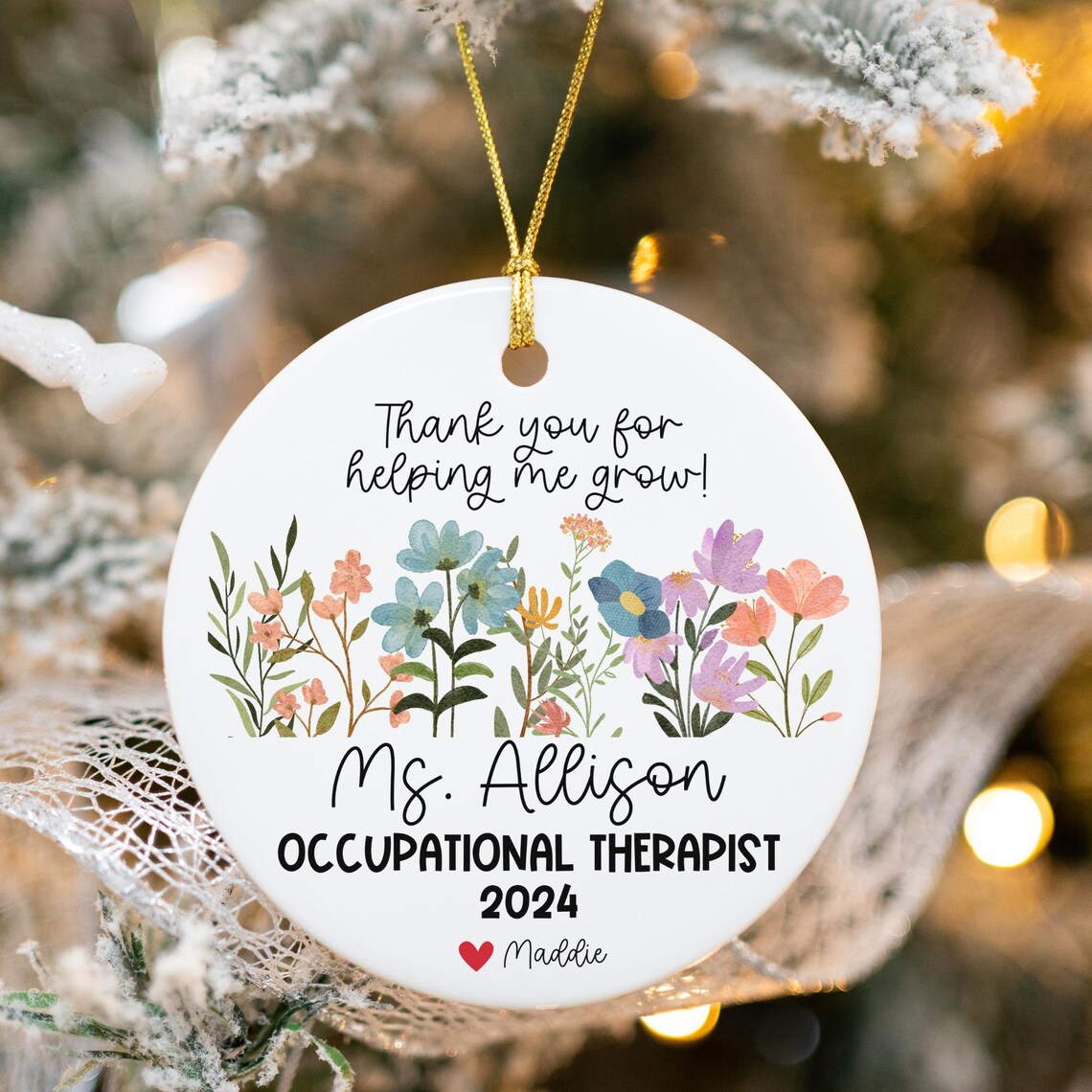 Personalized Gift for Occupational Therapist Ornament, Custom ...