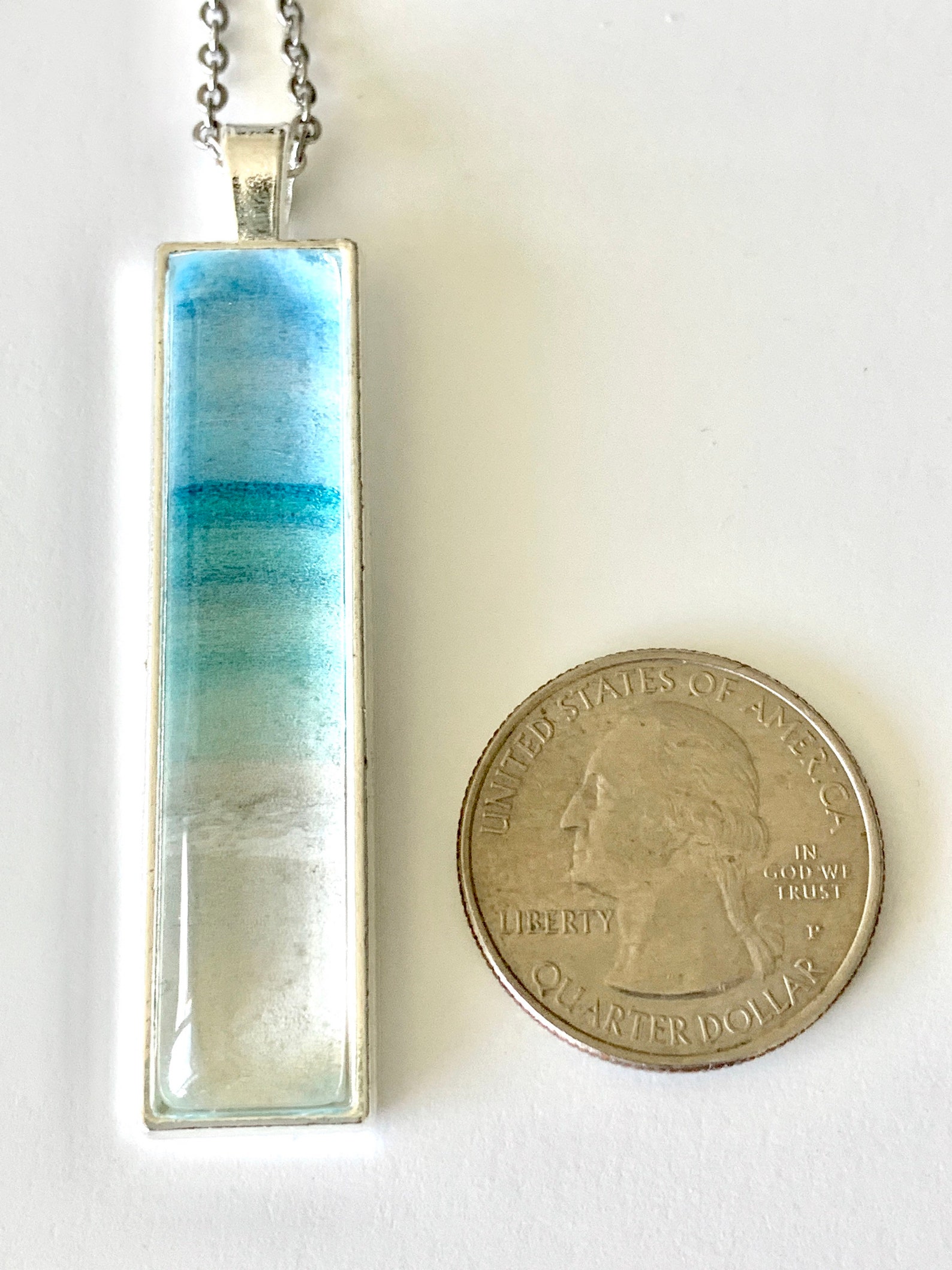 Beach Scene Necklace Ocean Colors Photo Necklace Beachy - Etsy