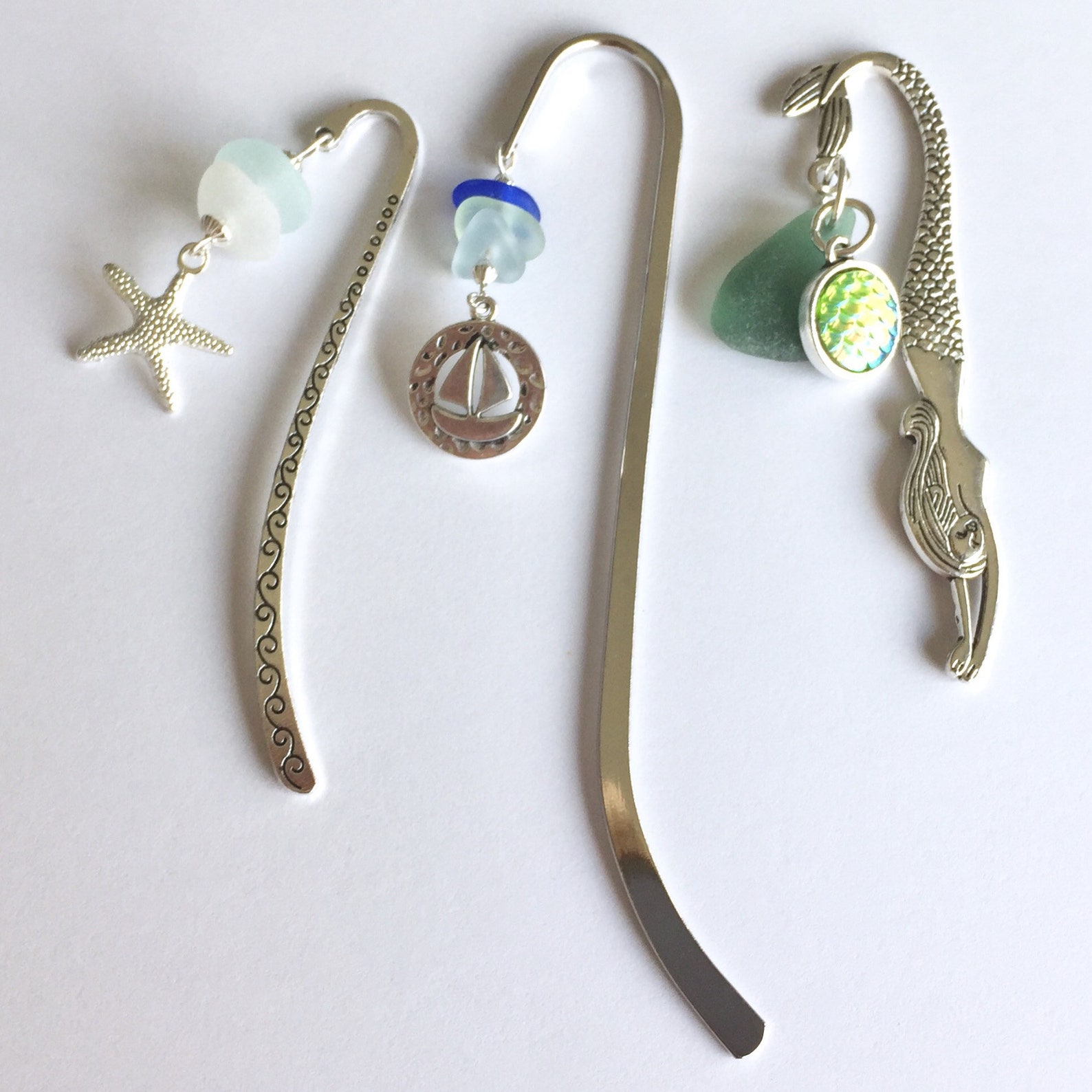 Starfish Bookmark Seaglass Bookmark Beach Lover Bookmark - Etsy