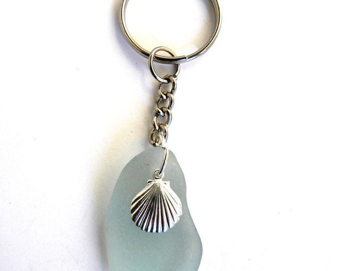 Sea Glass Key Chain Shell, Sand Dollar, Sailboat, Starfish or Turtle ...