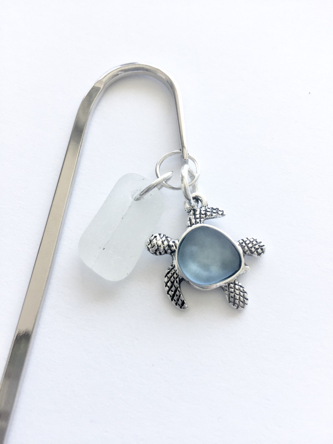 Turtle Bookmark, Seaglass Bookmark, Beach Bookmark, Book Lover Gift - Etsy