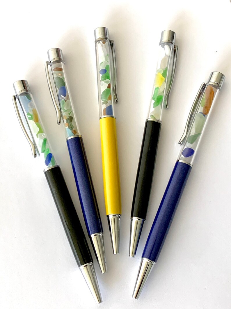 Seaglass Pen - Ballpoint Pen Filled With Genuine Ocean-tumbled Seaglass ...