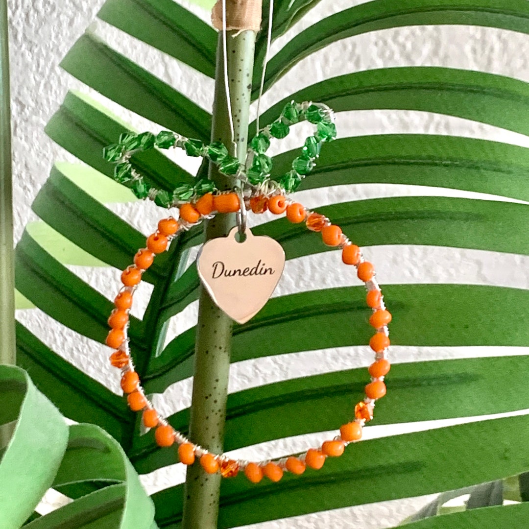 Dunedin orange ornament, wire wrapped Dunedin suncatcher - Etsy 日本
