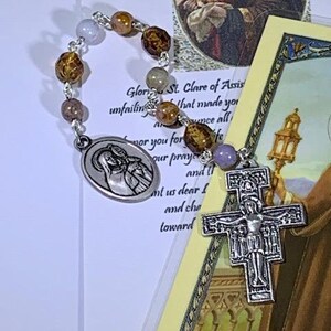 St. Clare/st. Clair/st. Claire of Assisirosary Chapletst - Etsy