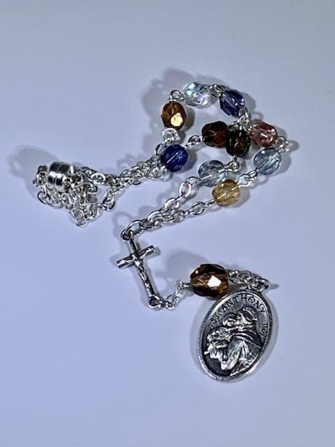 Saint St. Anthony Car Rosary Auto Rosary OL Blessing Road - Etsy