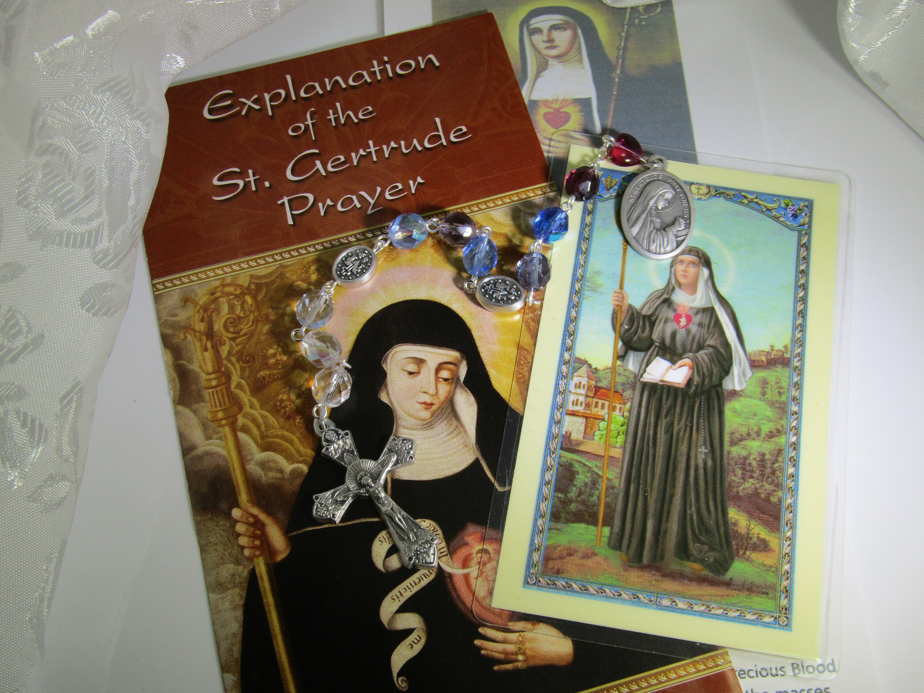 Saint St. Gertrude the Great Chaplet November Purgatory | Etsy