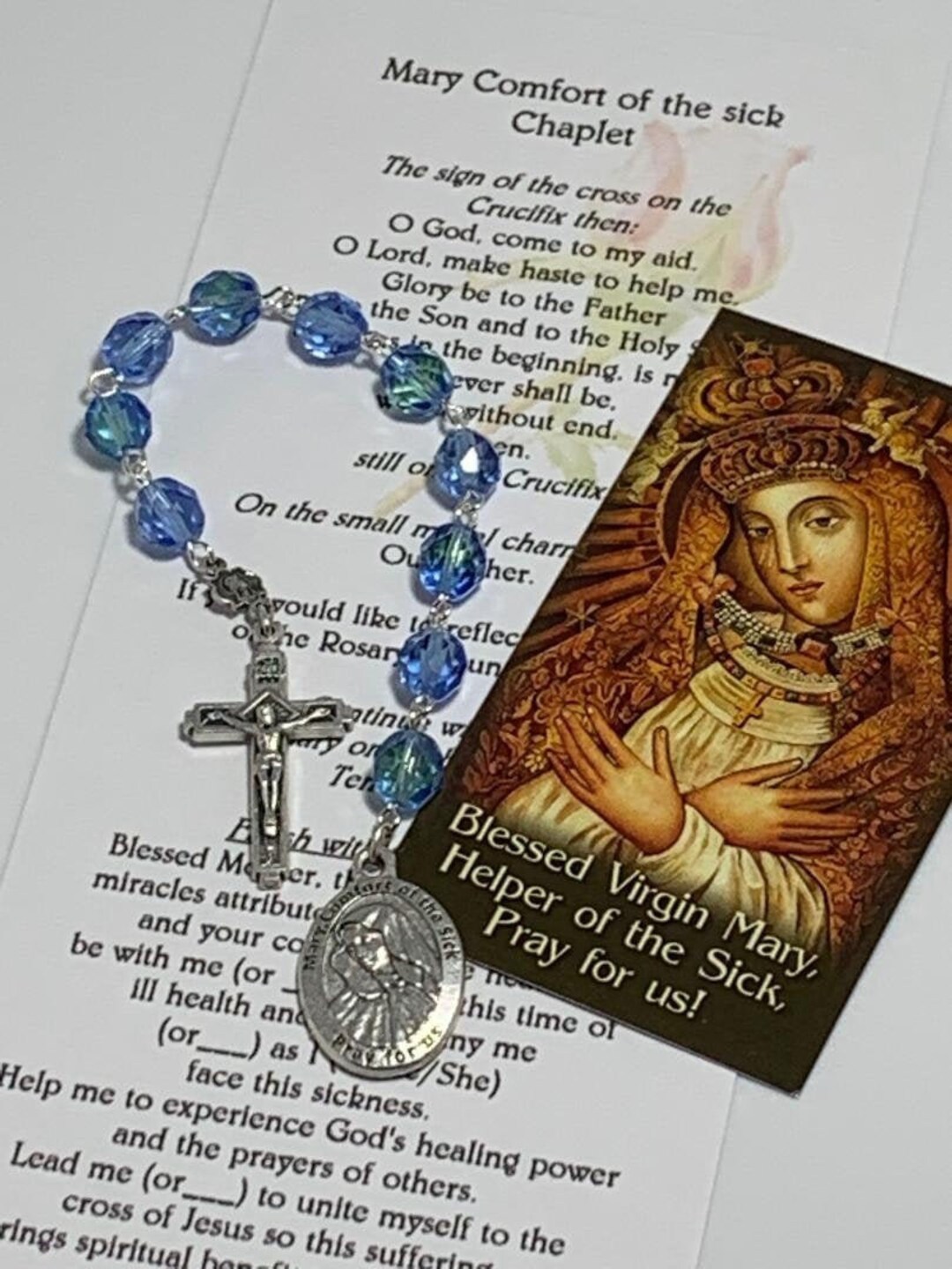 Mary Comfort of the Sick Chaplet Blessed Virgin Mary Helper - Etsy