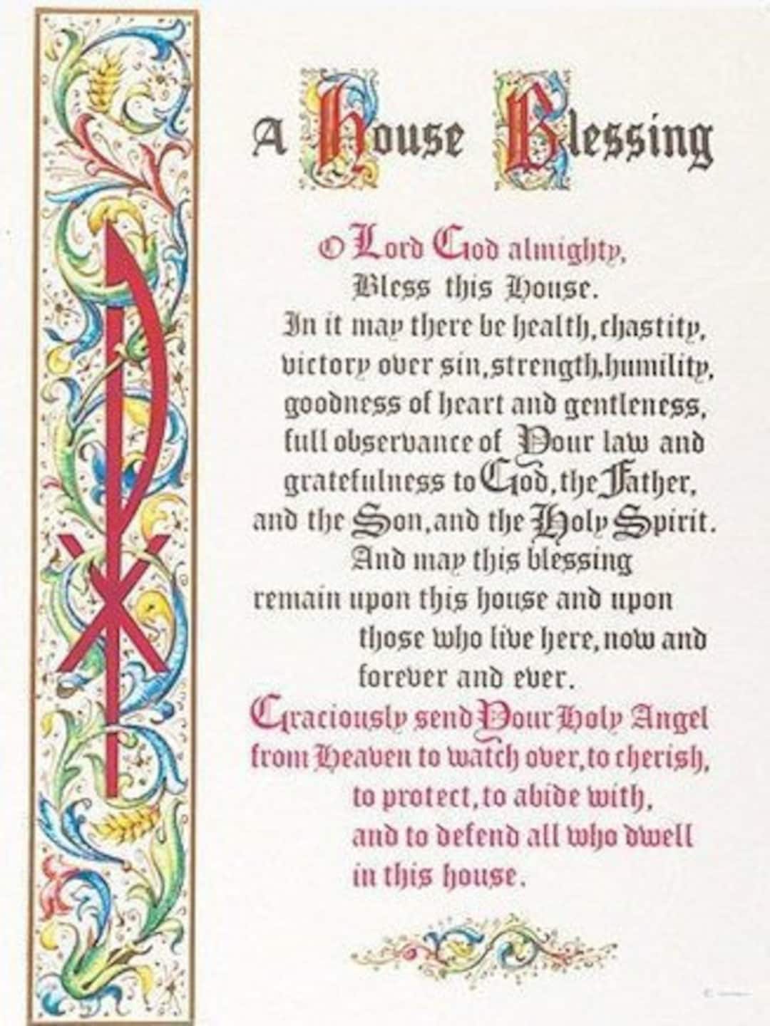 House Blessing 8 X 10art Print Jesus Catholic - Etsy