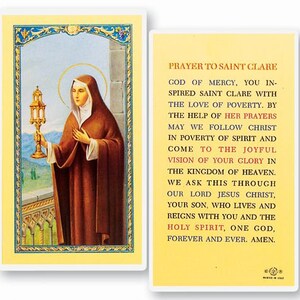 St. Clare/st. Clair/st. Claire of Assisirosary Chapletst - Etsy