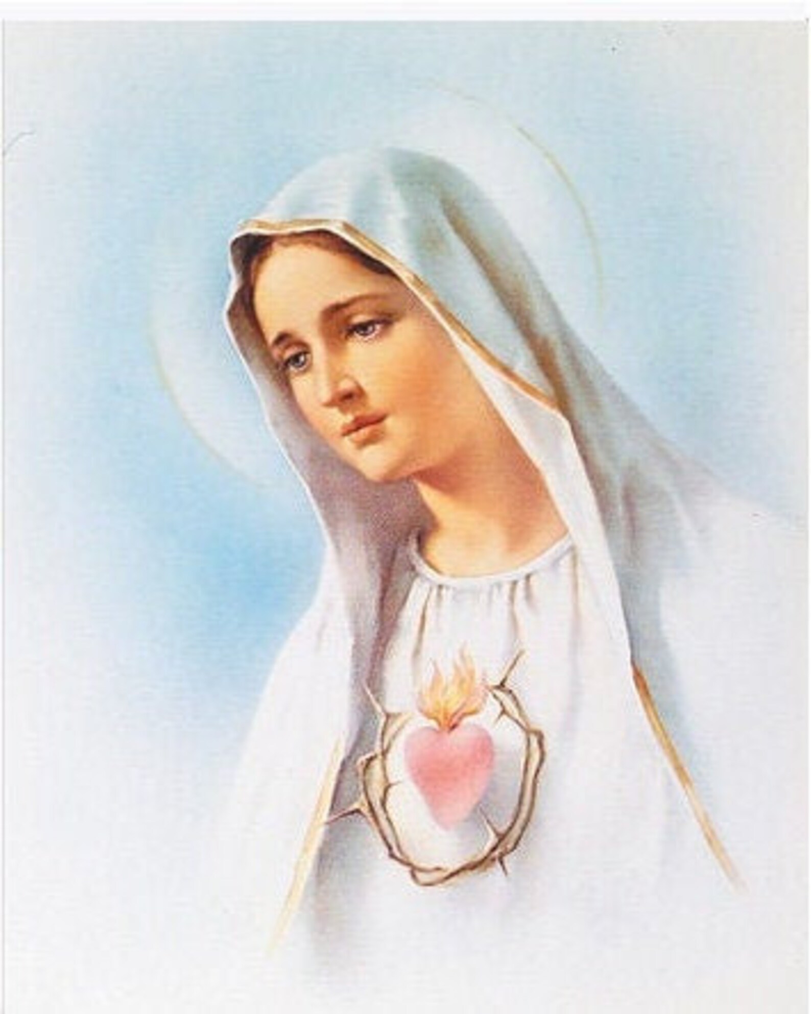 Immaculate Heart Art Print 8 X 10 Jesus Catholic Vintage - Etsy