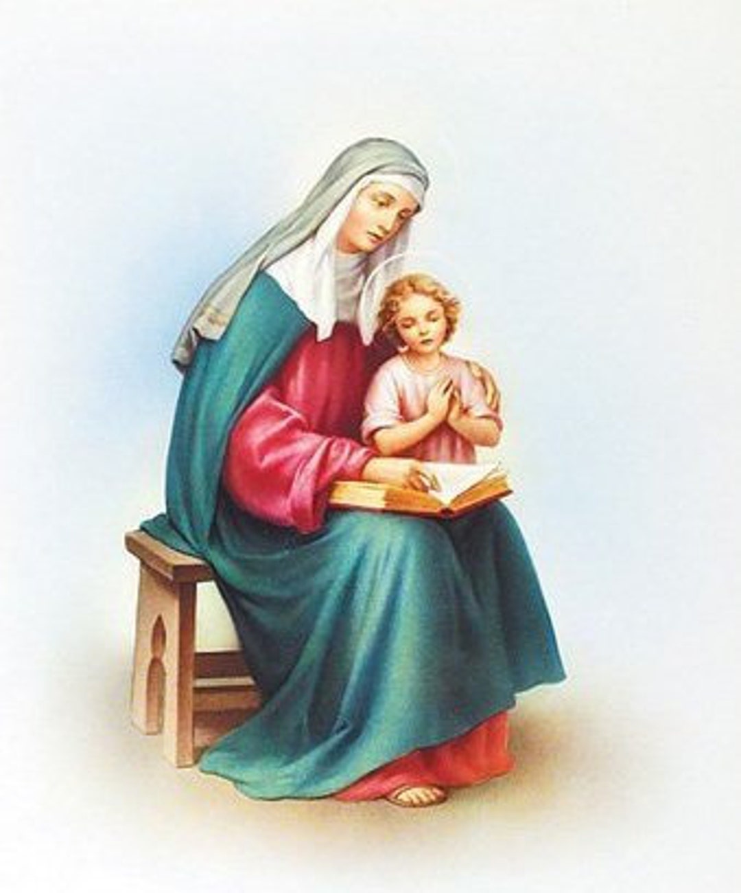 Saint Anne St. Ann 8 X 10 Art Print Catholic - Etsy