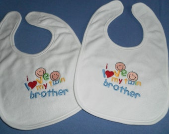 Twins Bib Set for Girl Twins twins twin girls twin | Etsy