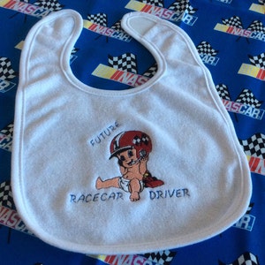 Baby Bib Future Racecar Driver, Race Car, Daytona 500, NASCAR, Formula ...