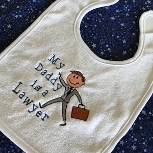 Baby Bib - My Daddy is a Lawyer - Career Bibs - Daddy Bib - Shower Gift ...