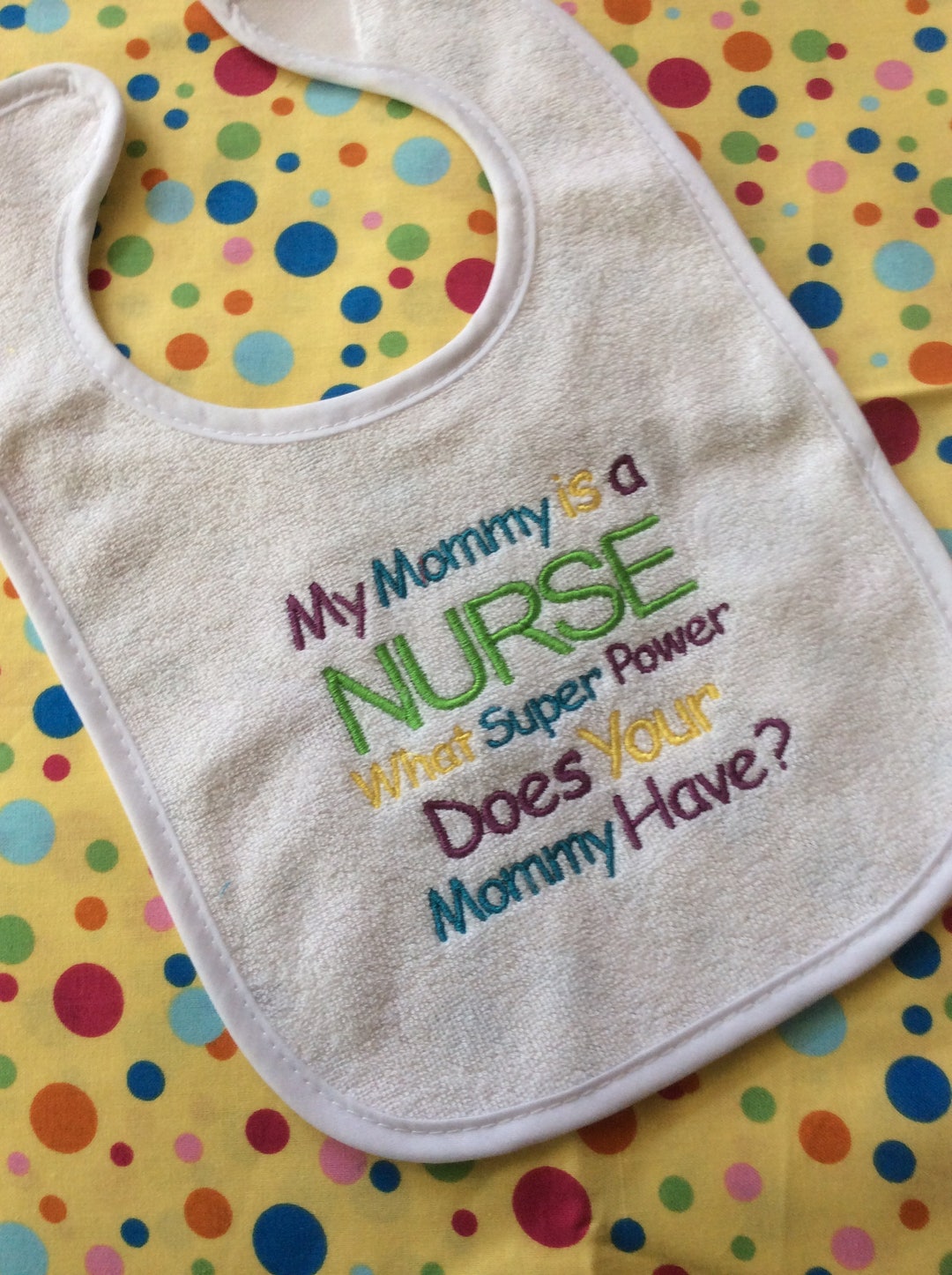 Baby Bib - My Mommy's a Nurse - Nurse - Mommy Bib - Nurse Bib ...