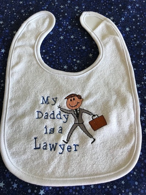 Baby Bib - My Daddy is a Lawyer - Career Bibs - Daddy Bib - Shower Gift ...