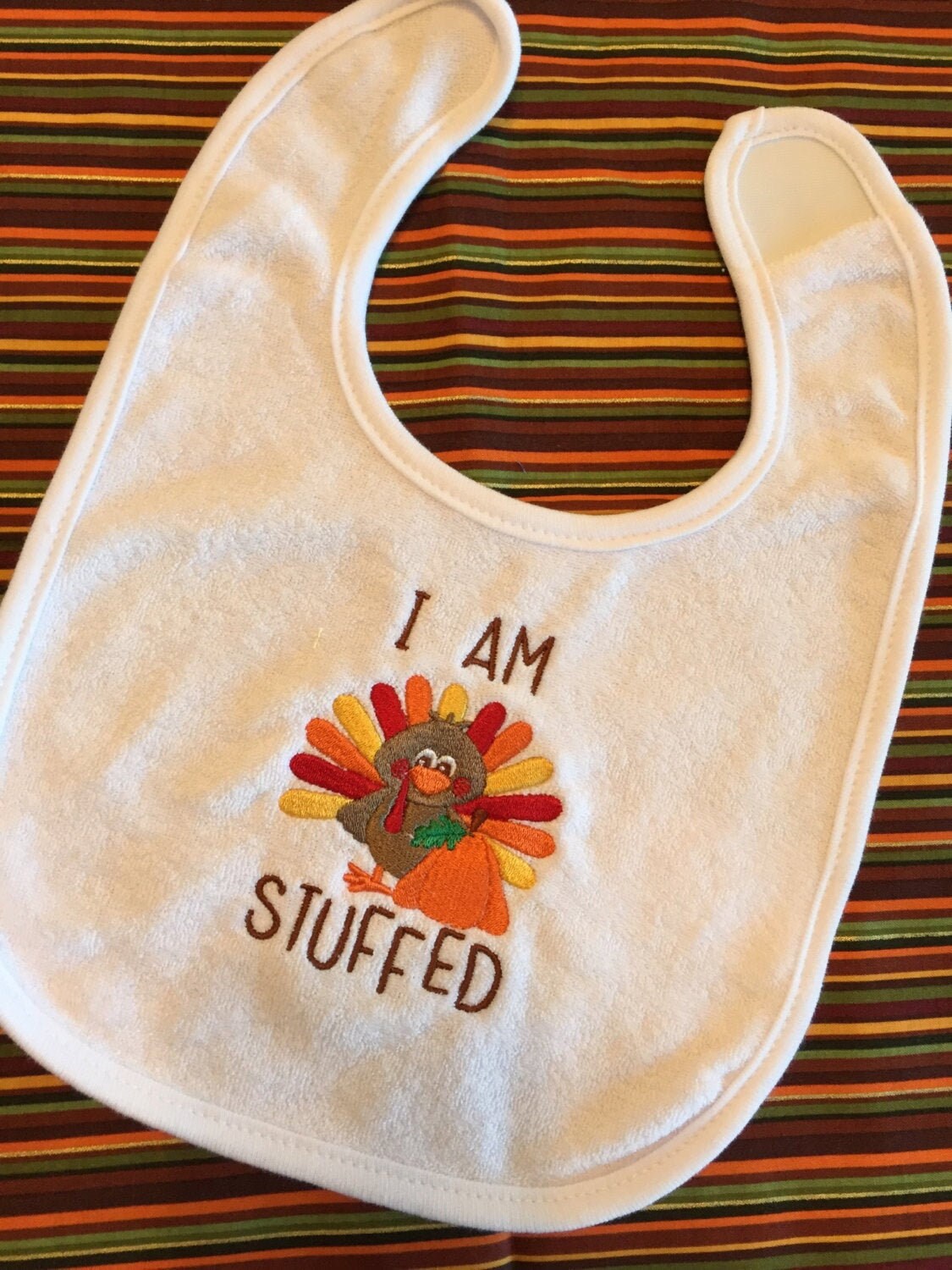 Bib Thanksgiving I Am Stuffed Baby Thanksgiving Bib - Etsy UK