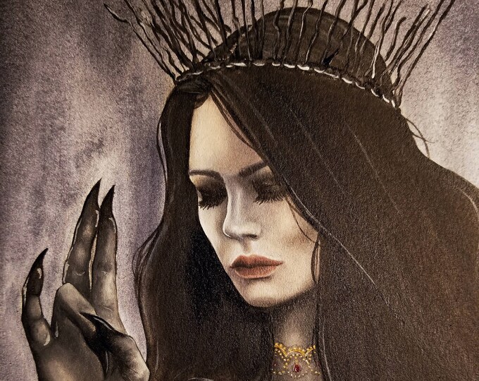PRINT - Lilith, Macabre, Skull, Surreal, Demon - Etsy