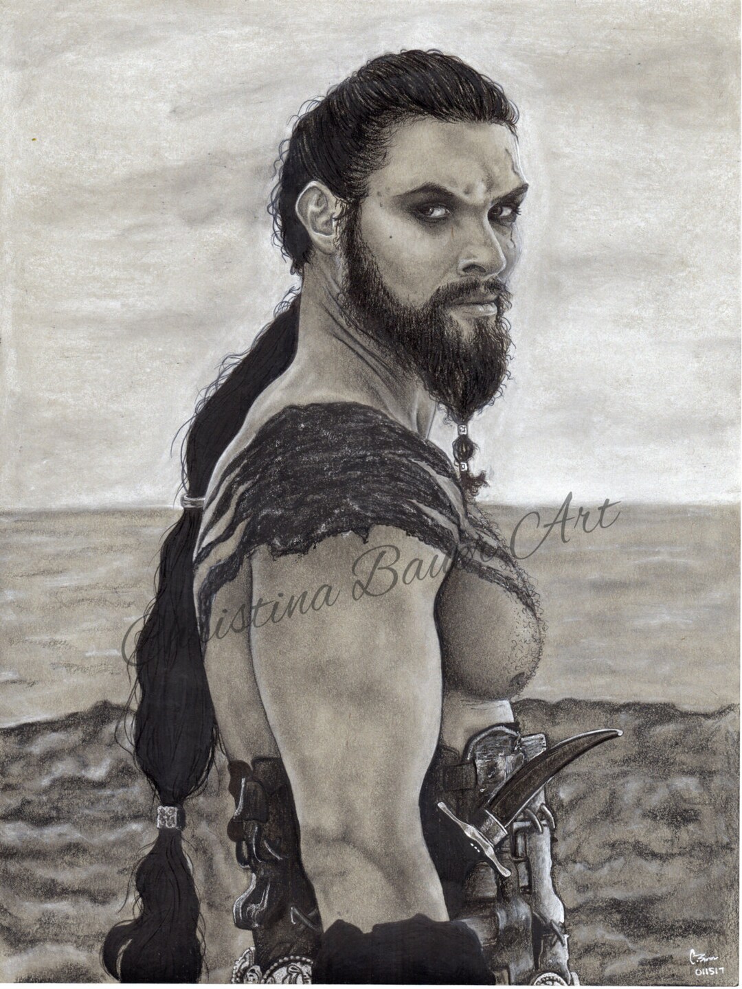 Khal Drogo - Game of Thrones Drawing - ORIGINAL - Etsy