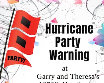 Warning Birthday Party Invitation - Etsy