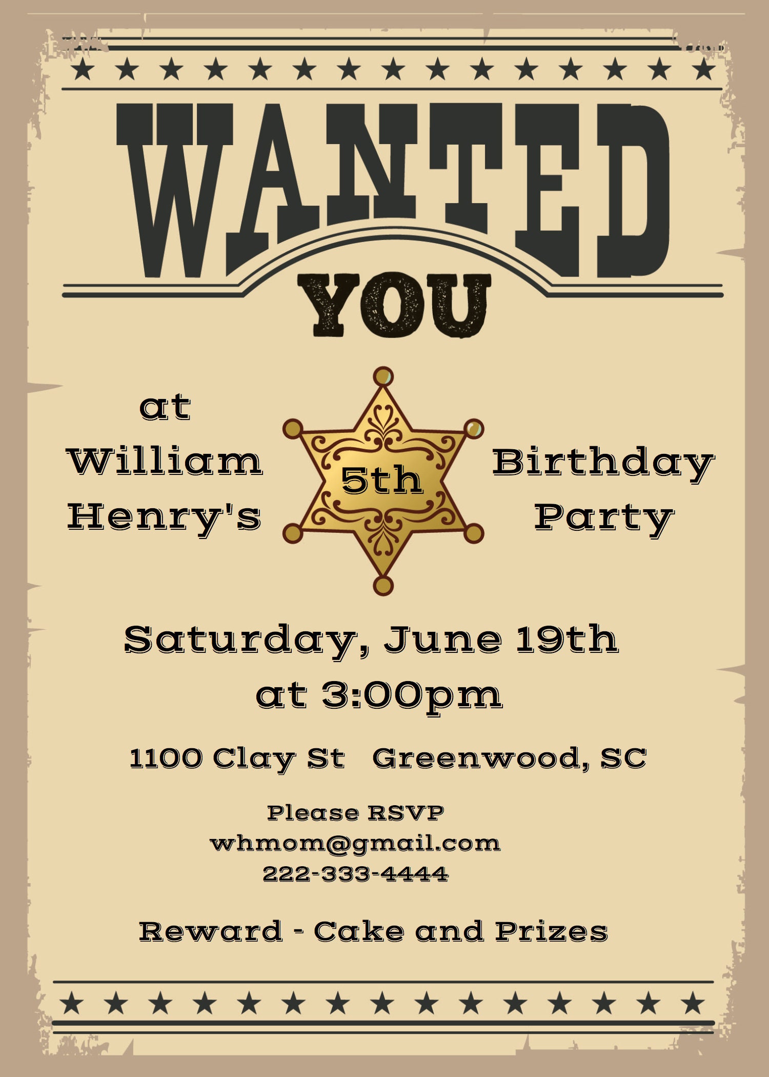 Cowboy Birthday Wanted Poster Party Invitation Yellowstone - Etsy