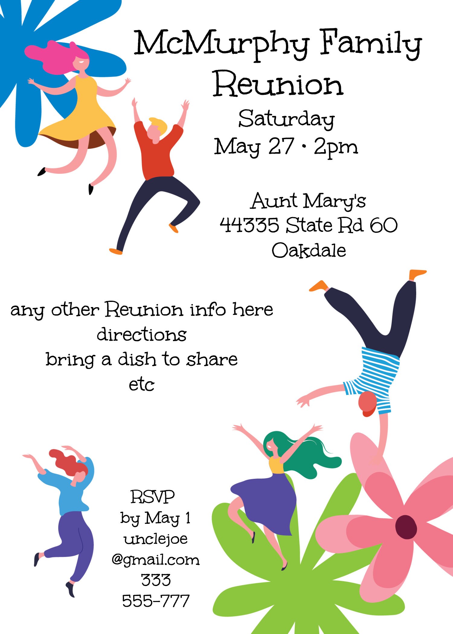 Family Reunion Celebration Invitation Template Edit and Download - Etsy