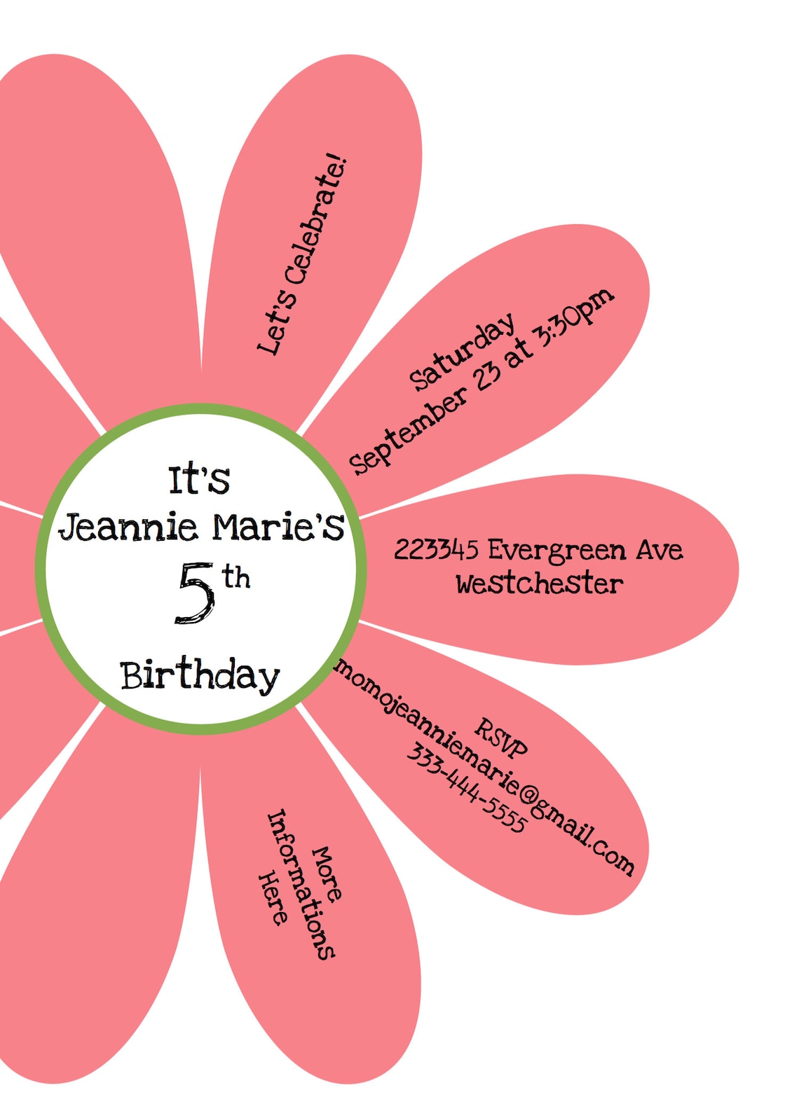 Flower Birthday Party Invitation Printable Editable - Etsy