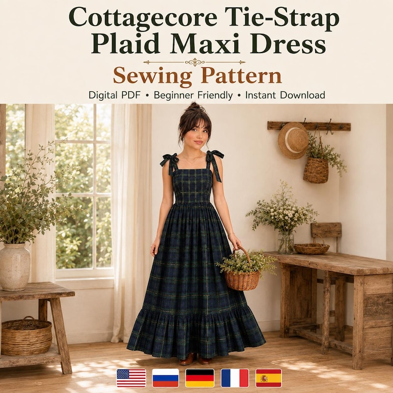 Womens Tartan Dress Pattern - Etsy UK
